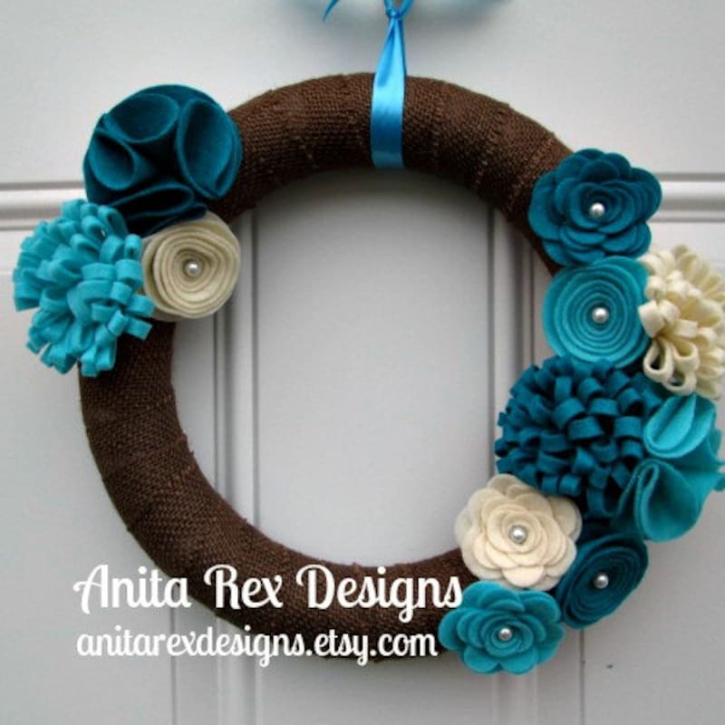 Summer Burlap Wreath - Etsy