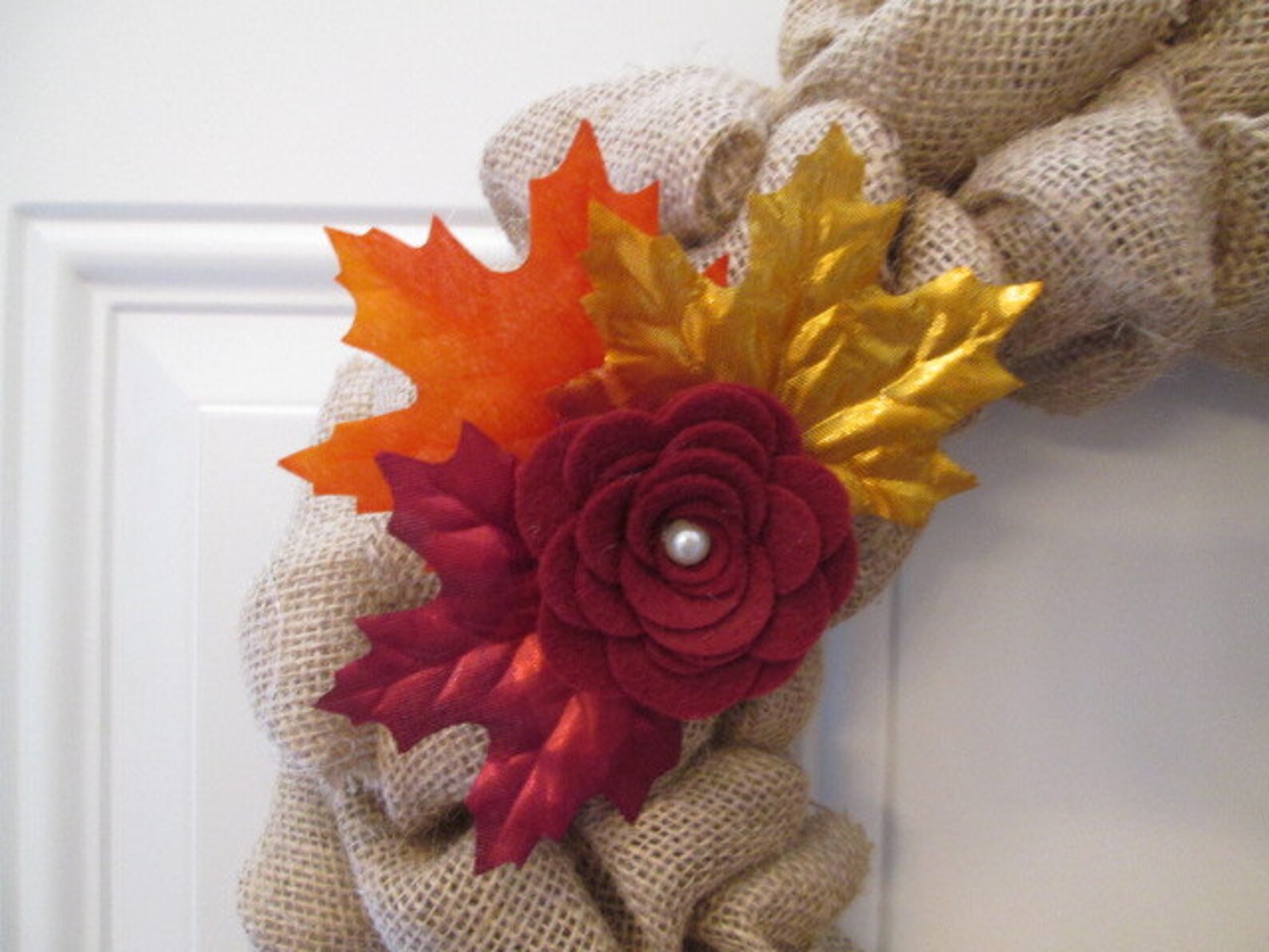 Fall Burlap Wreath Fall Leaf Wreath Autumn Weath Burlap - Etsy