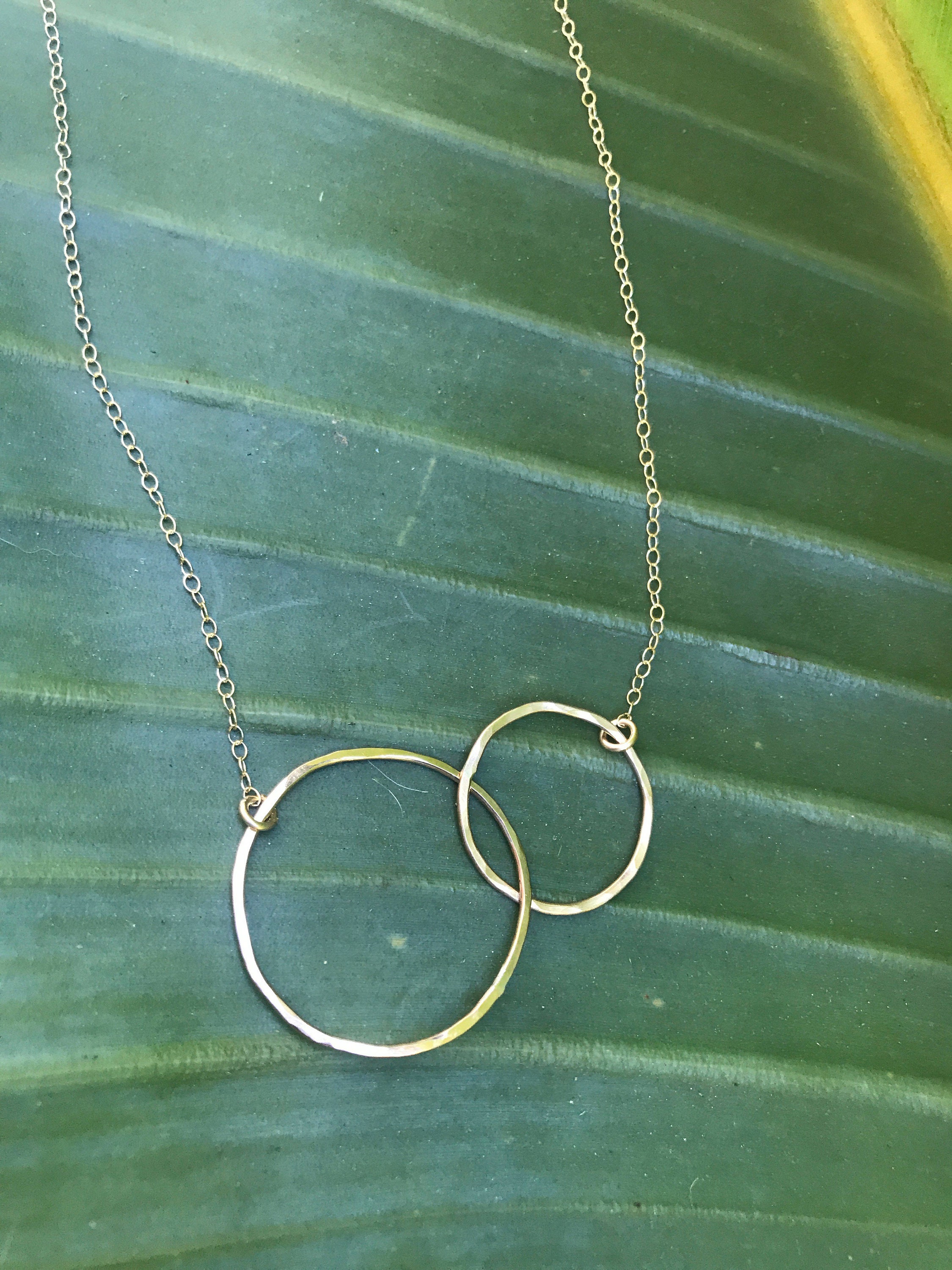 The 20” long Lydia necklace is made of two 14k gold fill interlocking ...