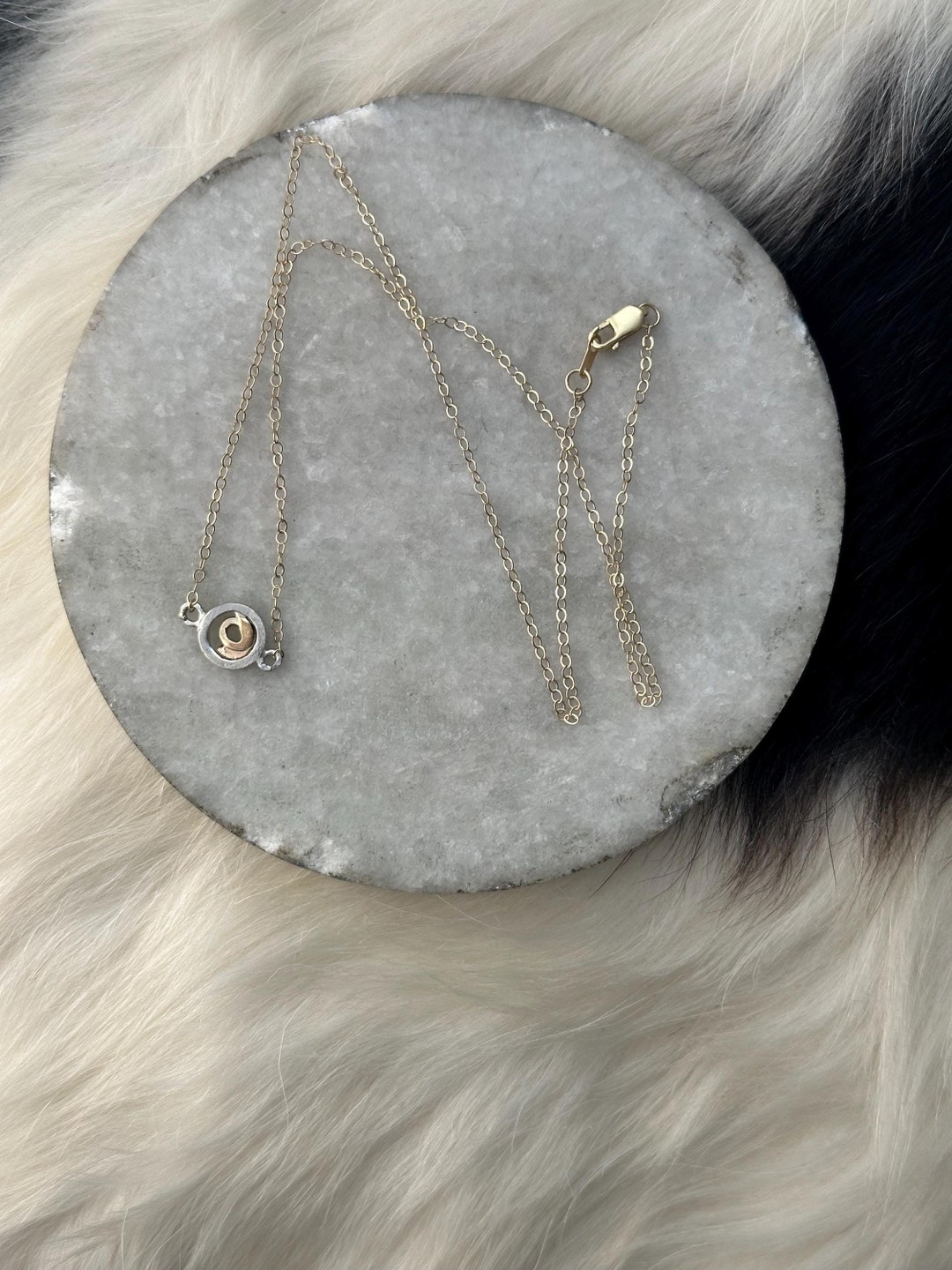 Rosa Necklace: 14k Gold Cable Chain, Silver Abstract Rose Pendant - Etsy