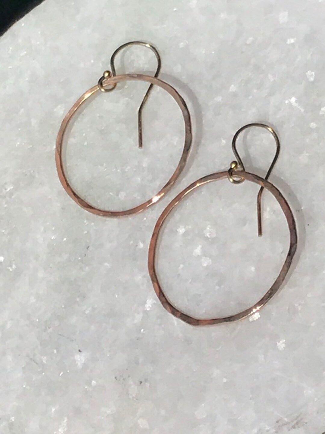 Gold Fill Wire Hoops, Lightly Forged 1 Inch, 16 Gauge Wire - Etsy