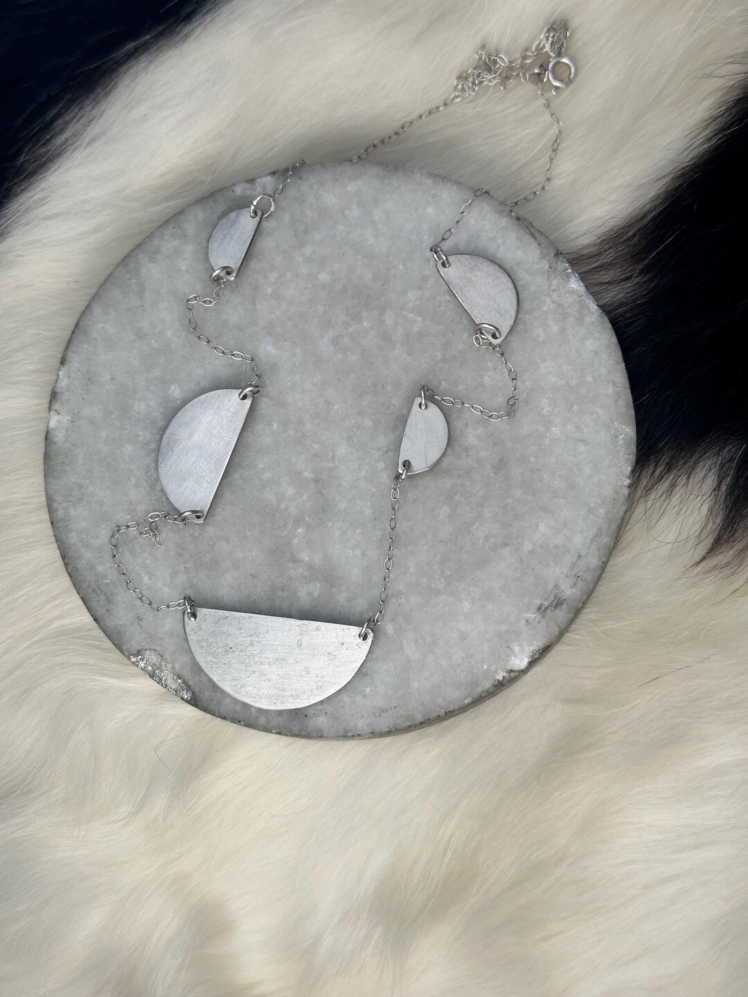 The "quincy" Necklace, an Asymmetrical Handcut Sterling Silver Necklace ...