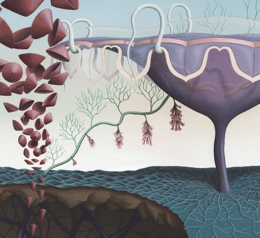 Print of Surreal Art, Biological and Scientific Painting. Science Art ...