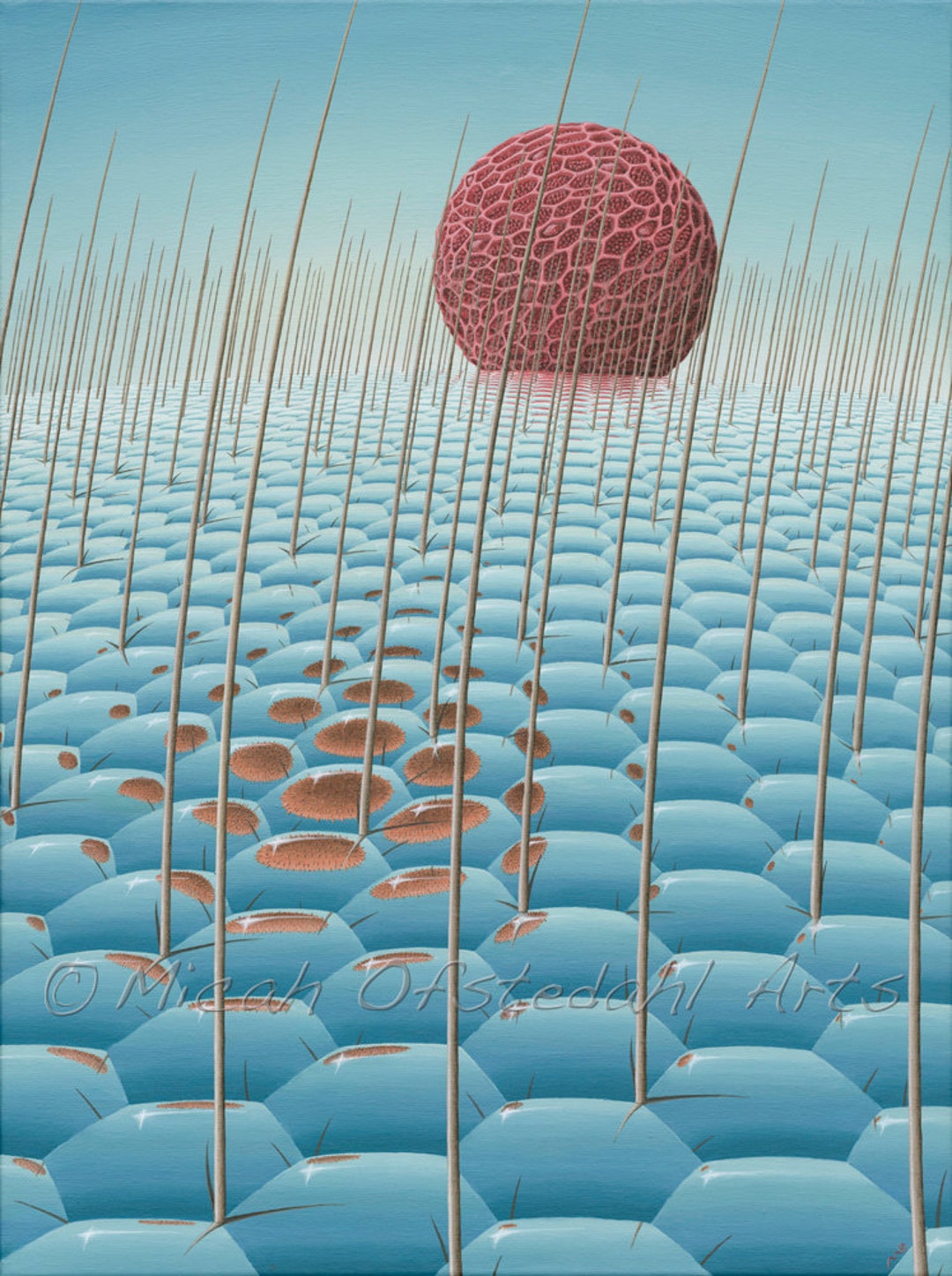 Biological Surrealism. Science Art. 5 X 7 Fine Art Card of Painting ...