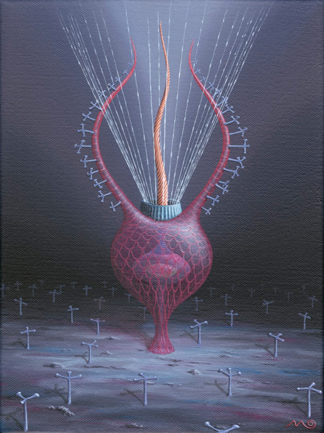 Science Art, Surreal Art, Biological Surrealism. 5 X 7 Card of Painting ...