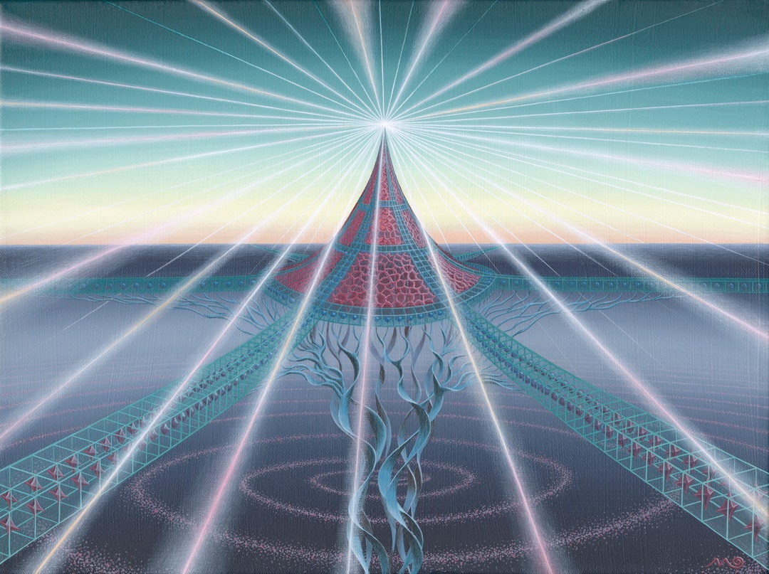 Surreal Biological Art Card. Science Art Print. Abstract Surrealism. 5 ...