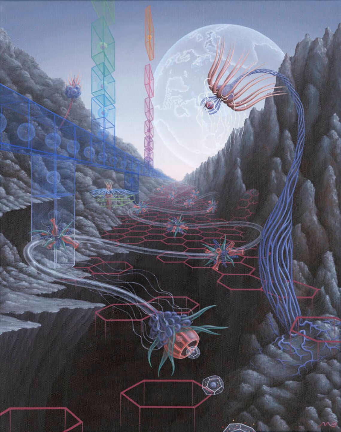 Surreal Art. Biological Print of Painting. Surrealism Print of endless ...