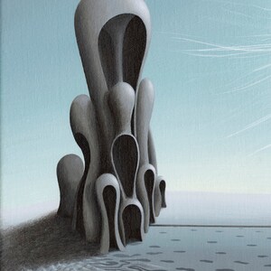 Surreal Art Print. Fantasy Art. Biological Art Print of Painting ...