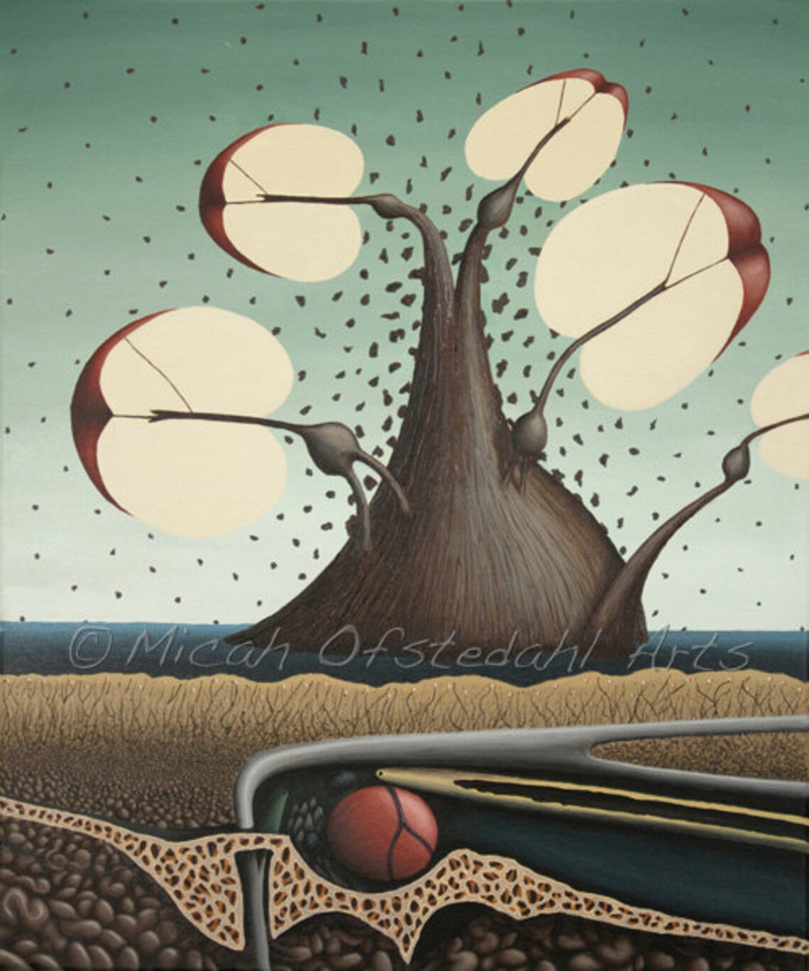 Surreal, Anatomical Biological. Science Art. 5 X 7 Fine Art Card of ...