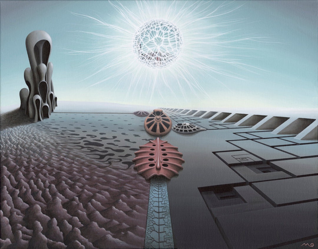 Surreal Art Print. Fantasy Art. Biological Art Print of Painting ...