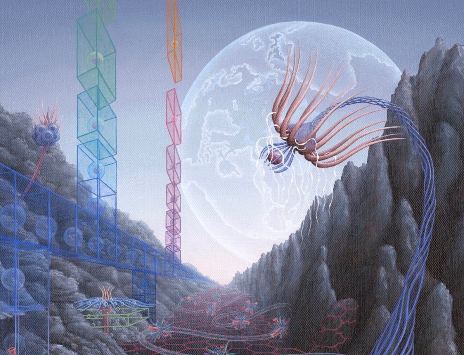 Surreal Art. Biological Print of Painting. Surrealism Print of endless ...