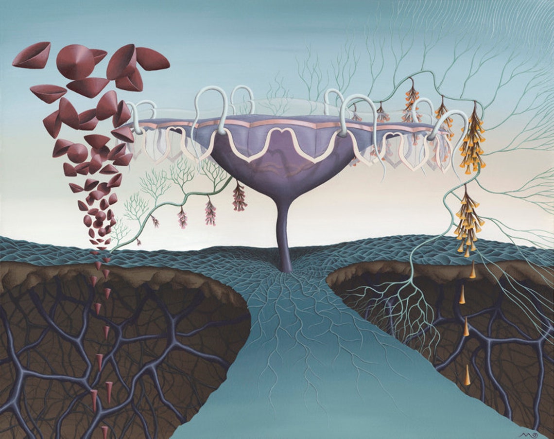 Print of Surreal Art, Biological and Scientific Painting. Science Art ...