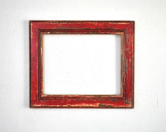 Red Distressed Frame - Etsy