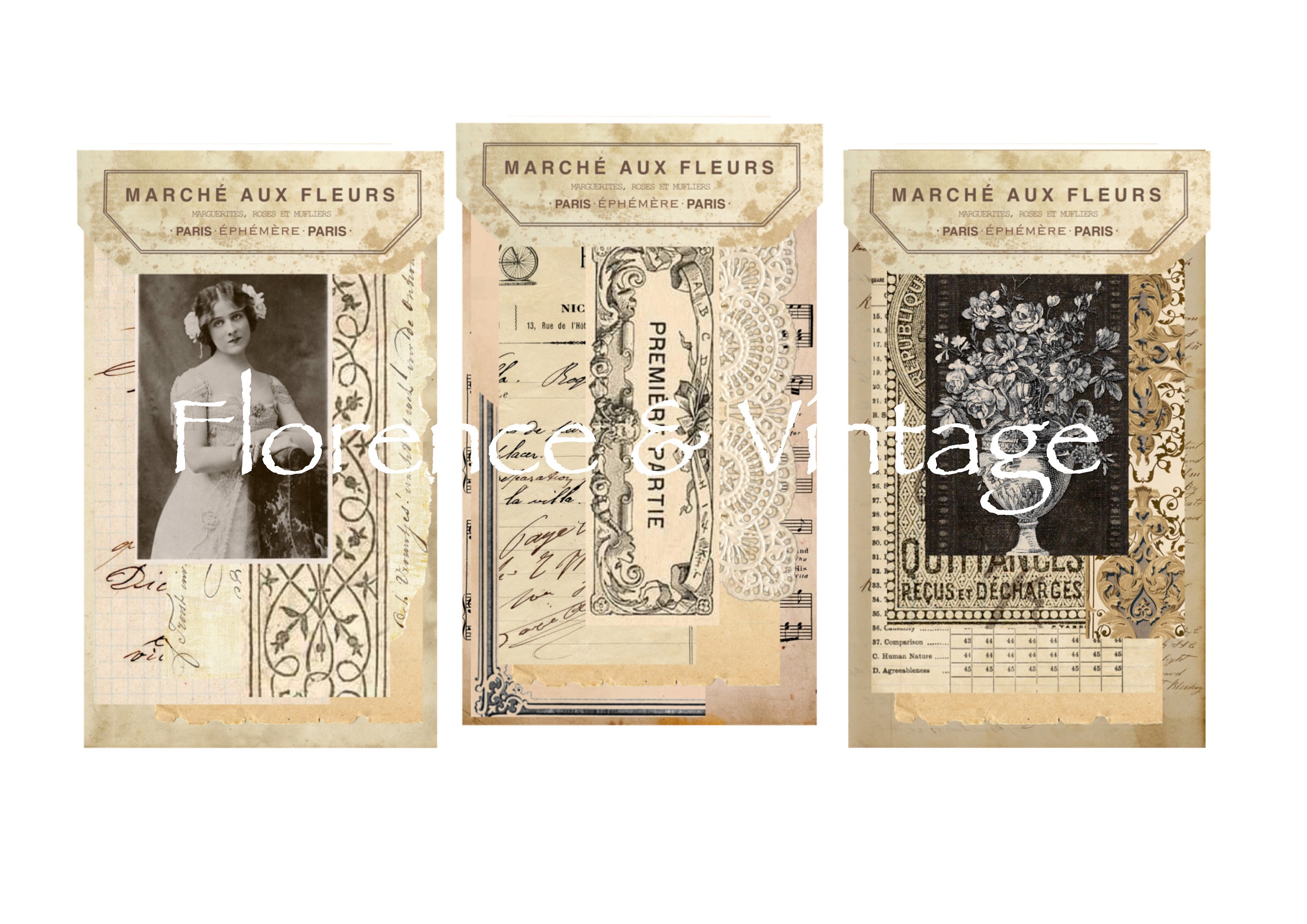 Antique Vintage Inspired Tags Digital Download Junk Journal Supplies - Etsy