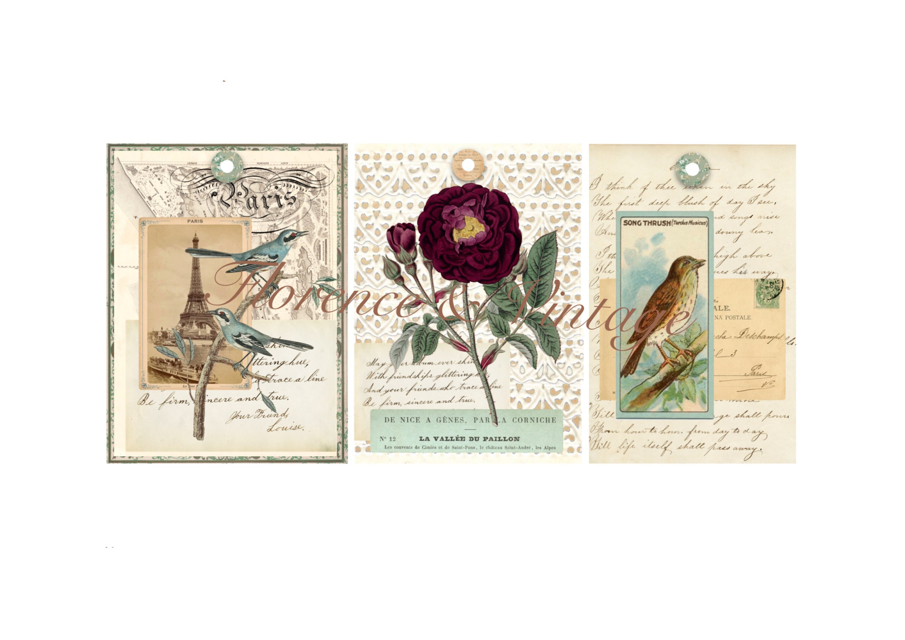 Antique Vintage Inspired Tags Digital Download Junk Journal Supplies - Etsy