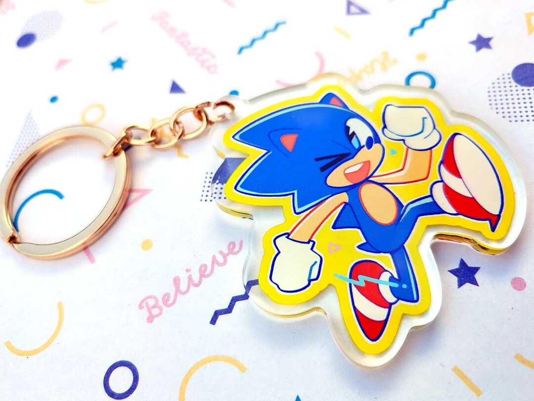 Sonic the Hedgehog Charm - Etsy