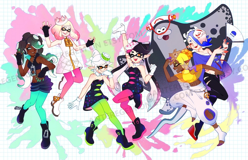 Splatoon Idols Print 11 X 17 Inches - Etsy