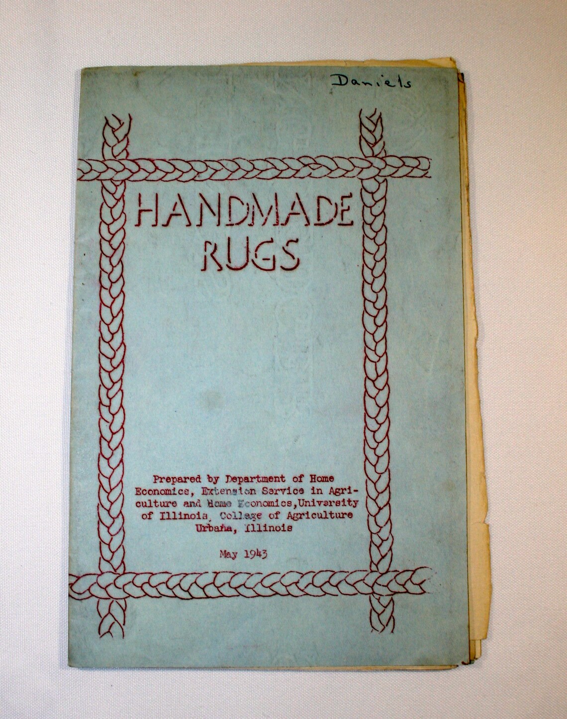 Vintage, Pamphlet, Booklet, Handmade Rugs, Circa 1945, Guide ...