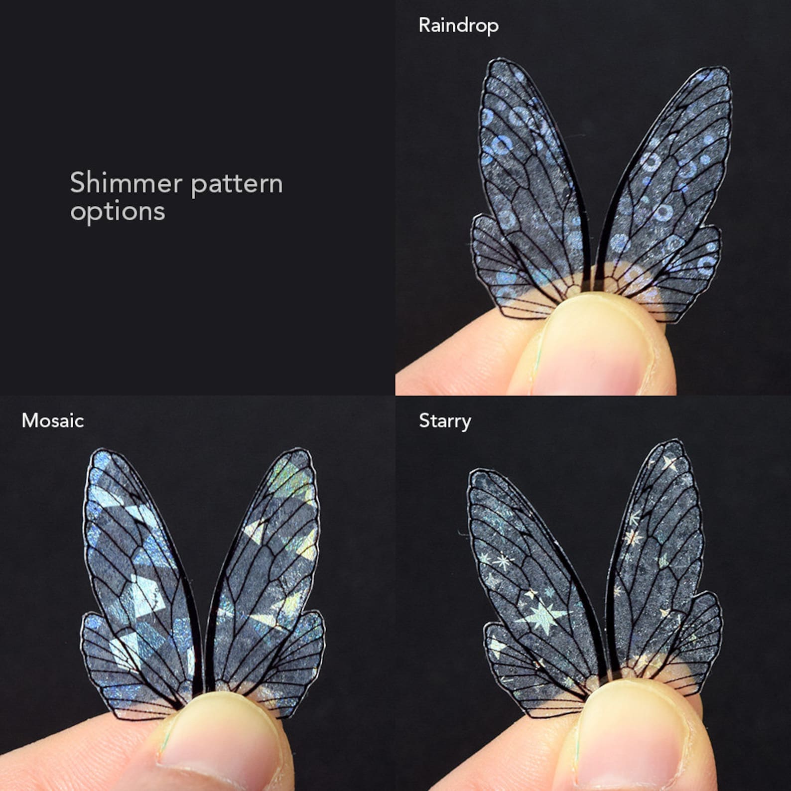 Clear Iridescent Fairy Wings for Crafting - Miniature Insect Wings With ...
