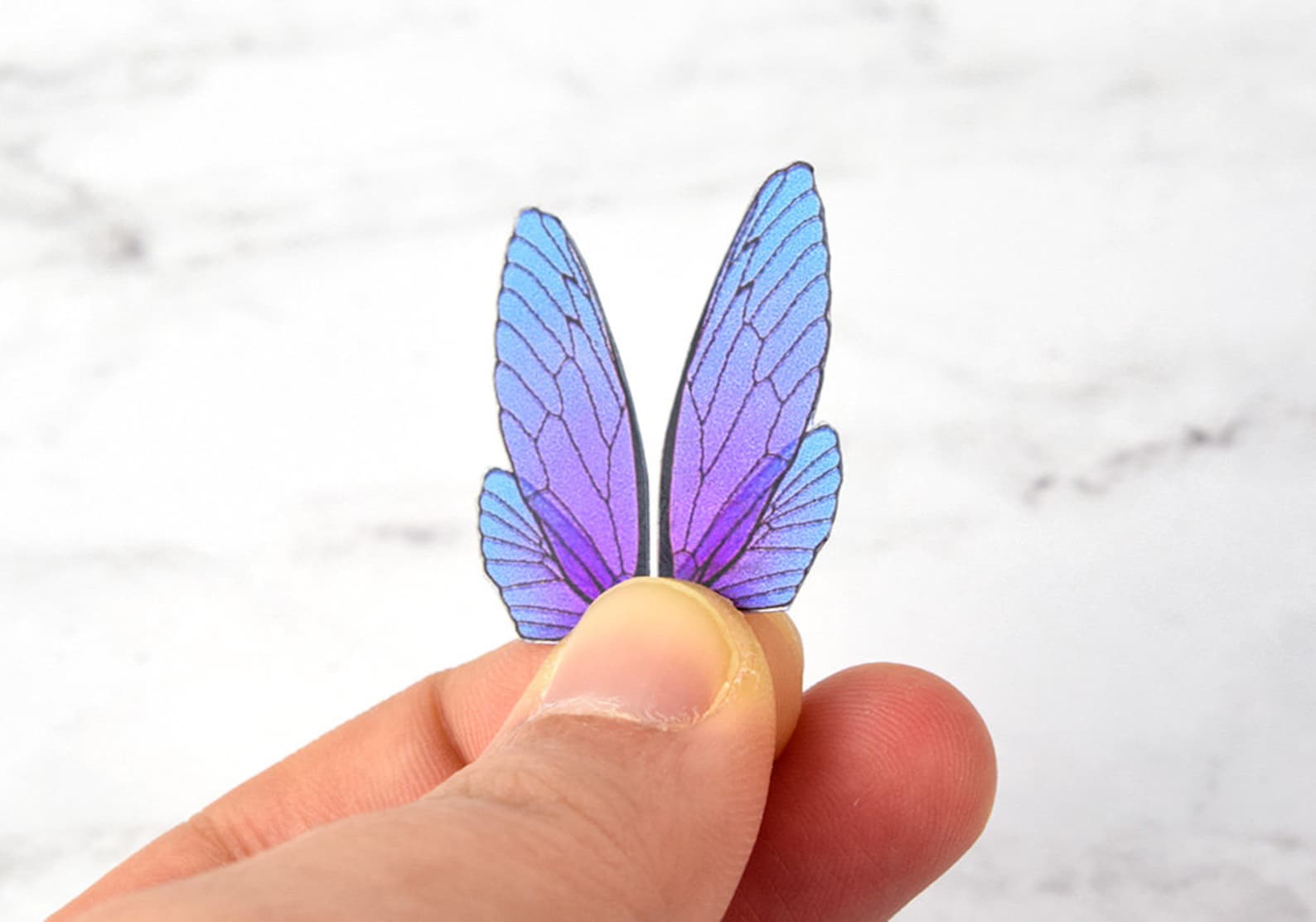 Miniature Fairy Wings for Crafting - Colorful Blue Toned Insect Wings ...
