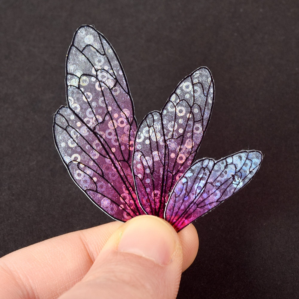 Golden Glass Iridescent Fairy Wings for Crafting Miniature - Etsy