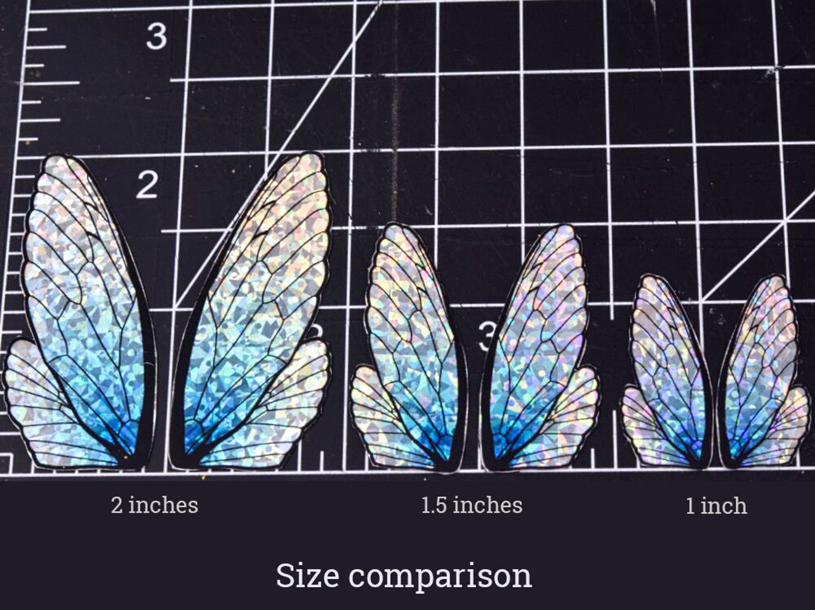 Miniature Fairy Wings for Crafting - Colorful Blue Toned Insect Wings ...