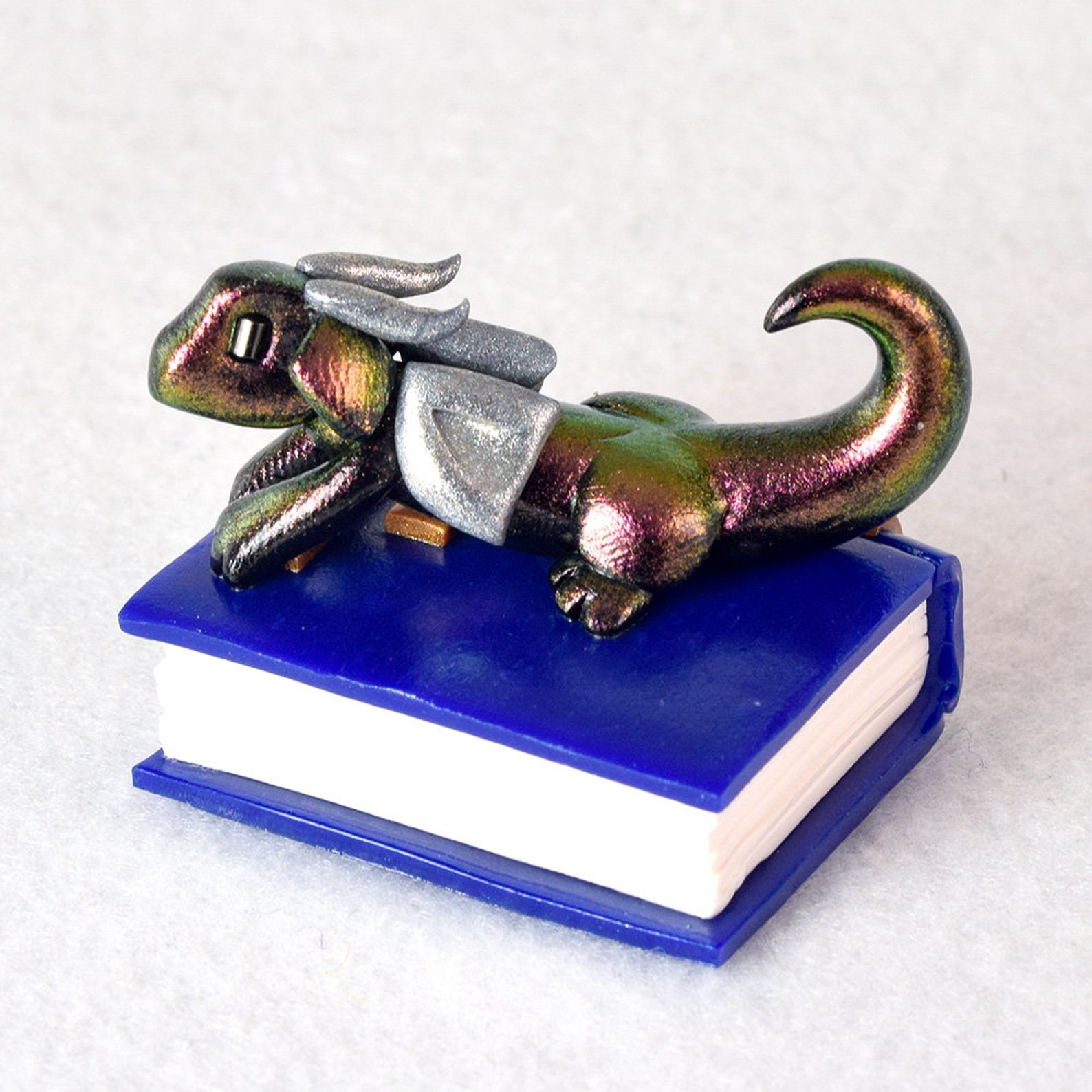 Random Miniature Dragon Guarding a Book Mystery Listing - Etsy