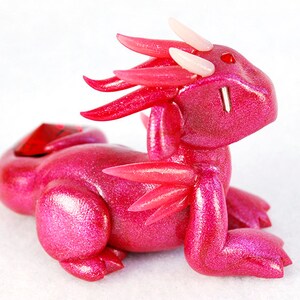 July Birthstone Dragon With Ruby Gem Red Dragon Figurine | Etsy