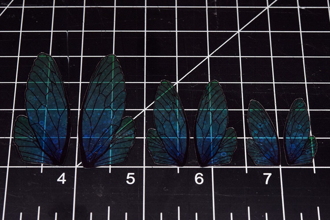 Golden Glass Iridescent Fairy Wings for Crafting Miniature - Etsy