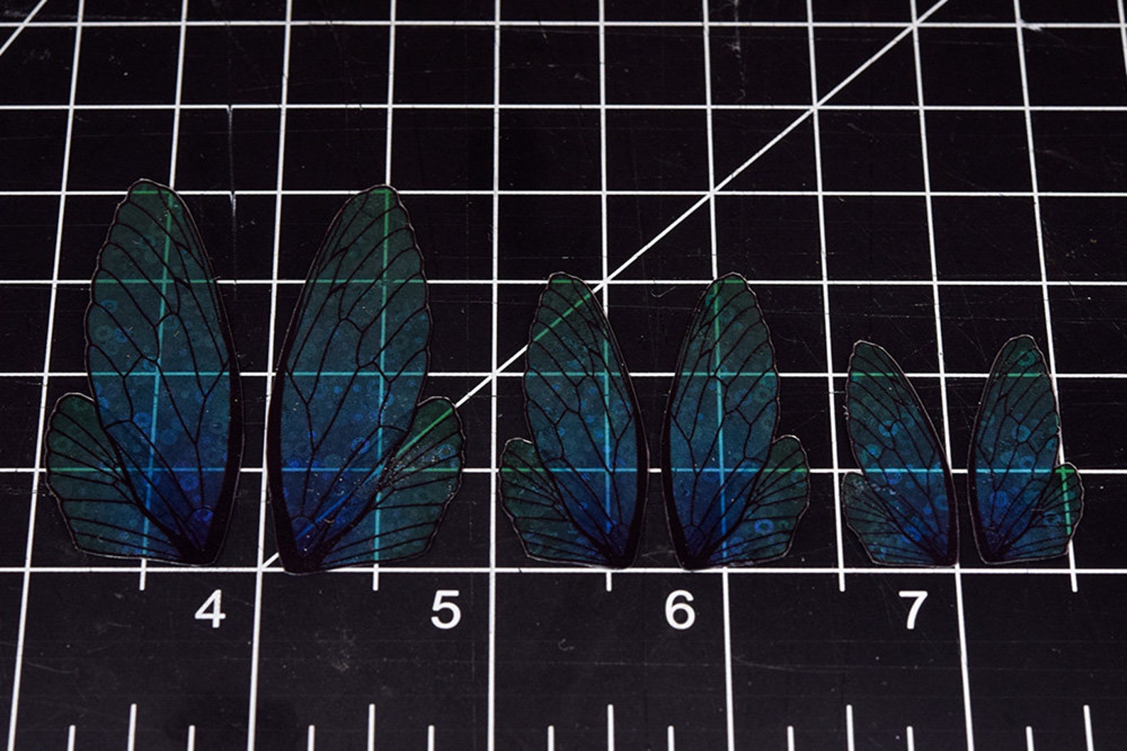 Golden Glass Iridescent Fairy Wings for Crafting Miniature - Etsy