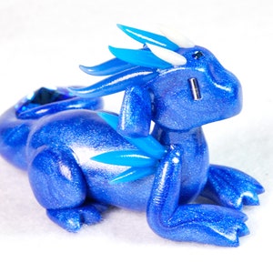 September Birthstone Dragon With Sapphire Gem - Blue Dragon Figurine ...