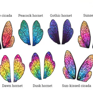 Miniature Fairy Wings for Crafting - Colorful Cicada and Hornet Wings ...