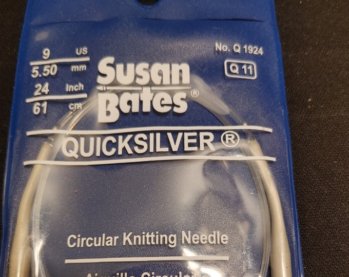 Susan Bates Quick Silver Circular Knitting Needle Size 9 24" - Etsy
