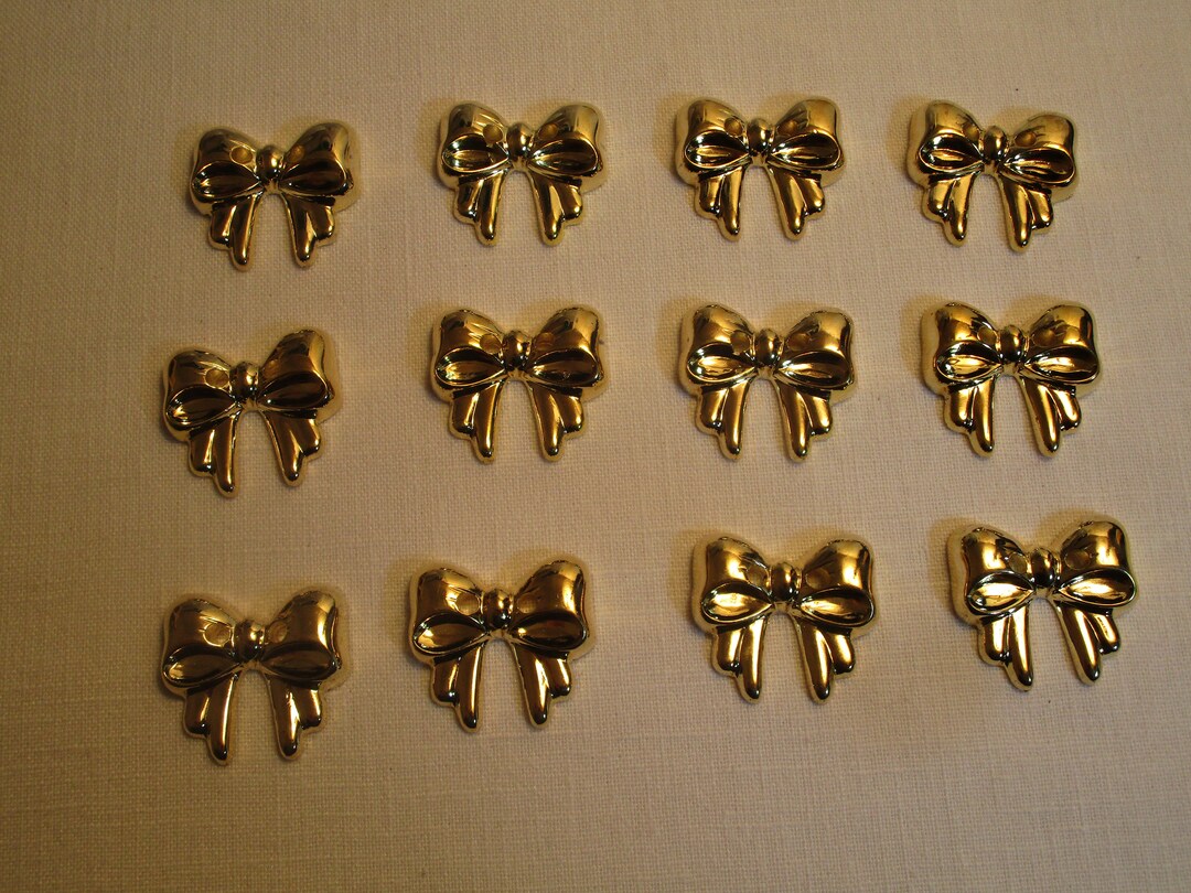 Gold Metallic Bows ( 36 Pcs per Pack) - Etsy