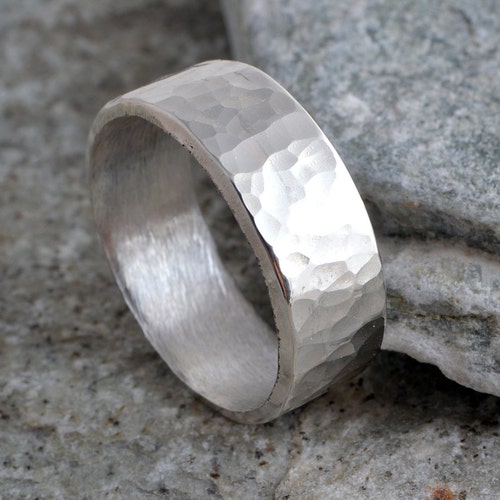 Hammered Sterling Silver Ring - Etsy