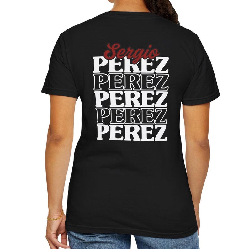 Sergio Perez 11 Cadillac Racing F1 | Black Comfort Colors Tshirt ...