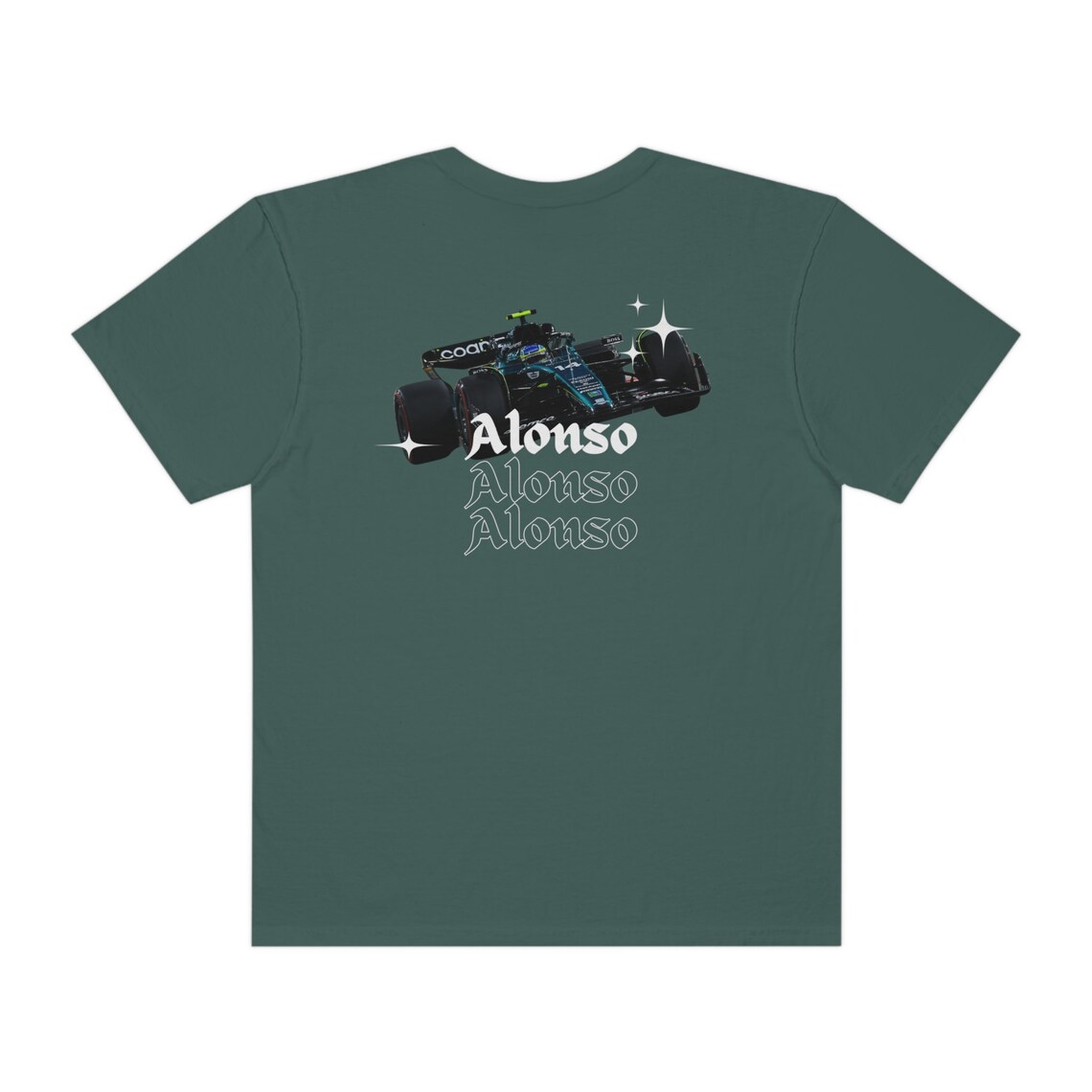 Fernando Alonso Aston Martin F1 Tee | Green Comfort Colors Vintage ...