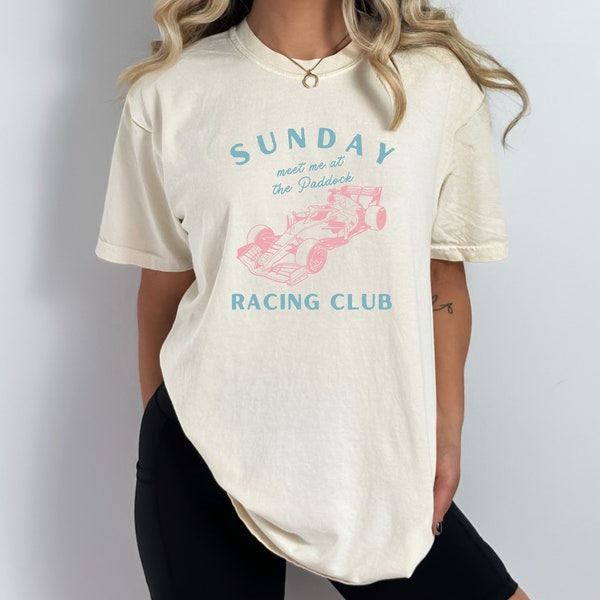Sunday Racing Club Meet Me at the Paddock F1 Tee Ivory Comfort Colors ...