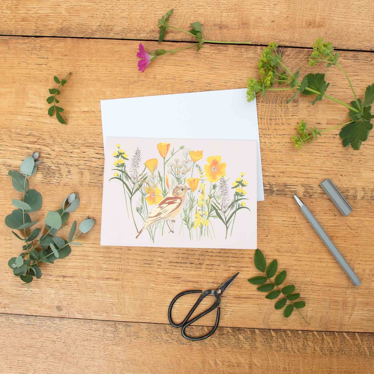 Blank Note Bird Card | Etsy