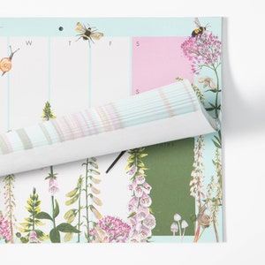 Weekly A4 Planner Wild Flower Organiser Desk Planner Patterned ...