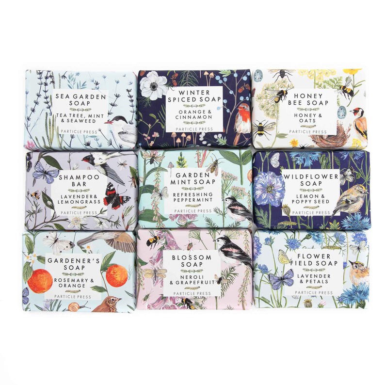 Soap Gift Box Set of 3 Bars Exfoliating Natural Handmade | Etsy