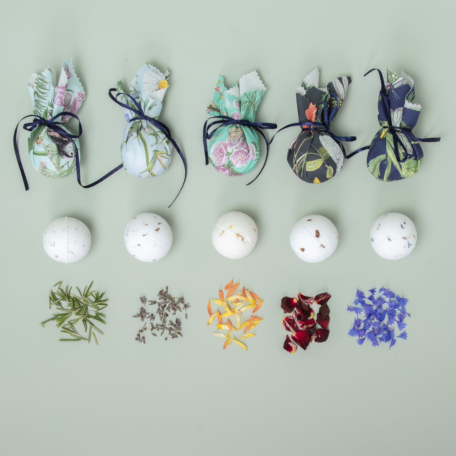 Bath Bombs Wrapped in Floral Fabrics Gift for Her | Etsy