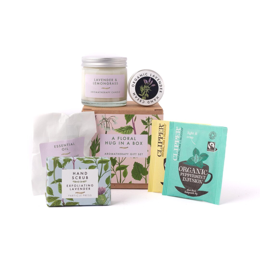 Hug in a Box Small Self Care Gift Set Candle Soap Tea Hand Cream - Etsy