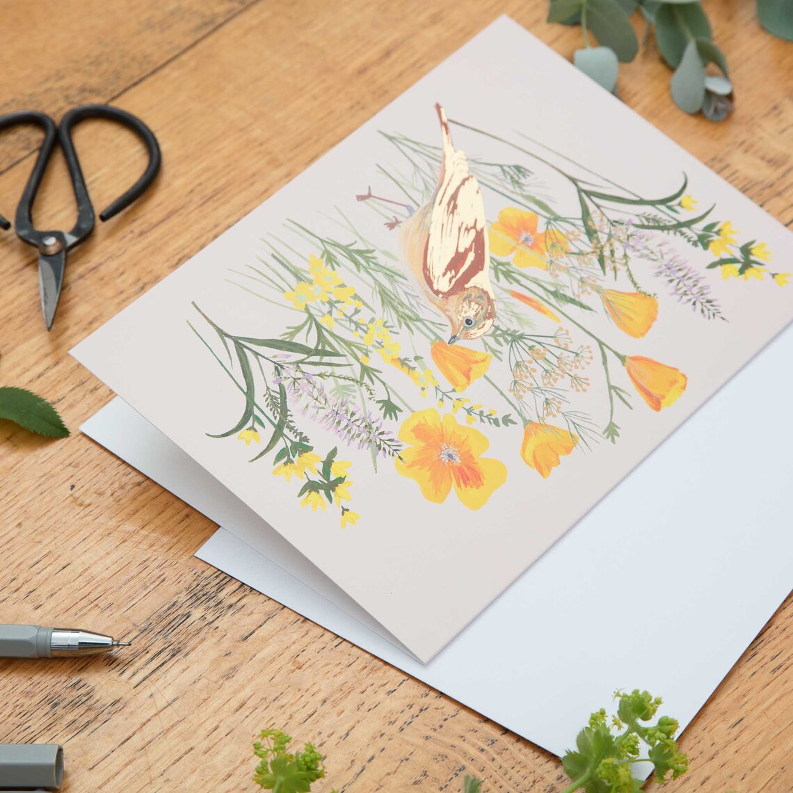 Blank Note Bird Card - Etsy