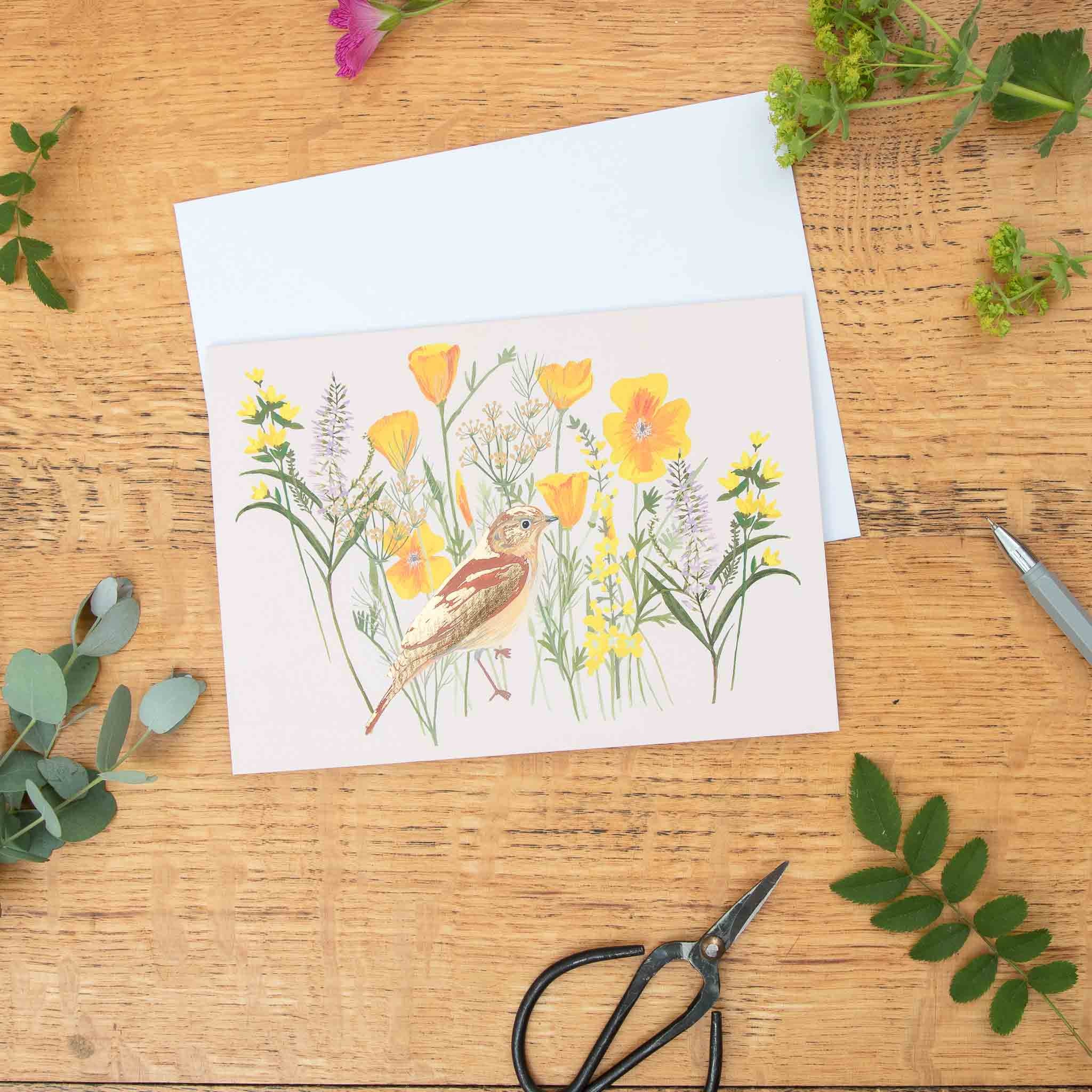 Blank Note Bird Card - Etsy