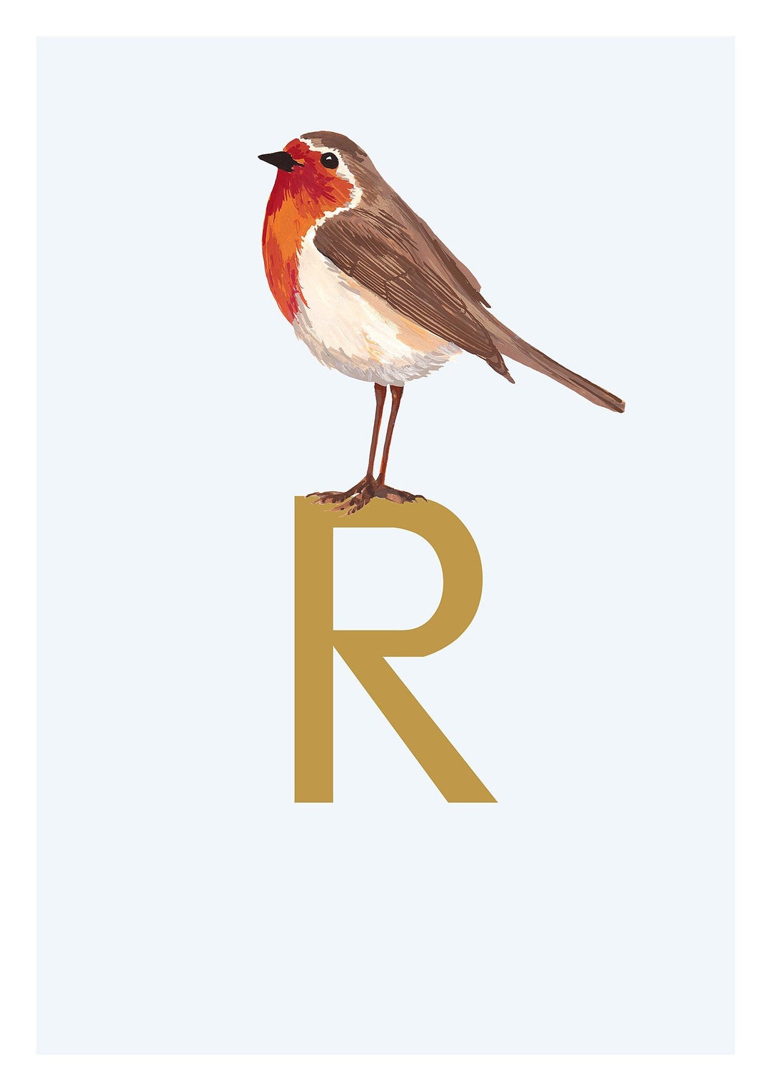 Letter R Monogram Wall Art With R for Robin - Initial Print for Wall - Etsy
