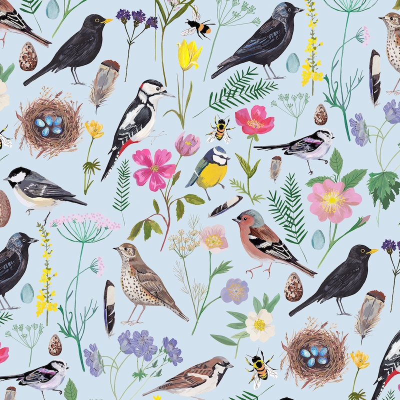 Bird Fabric - Etsy