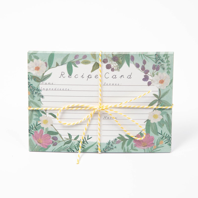 Floral Recipe Cards 3x5 - Etsy UK