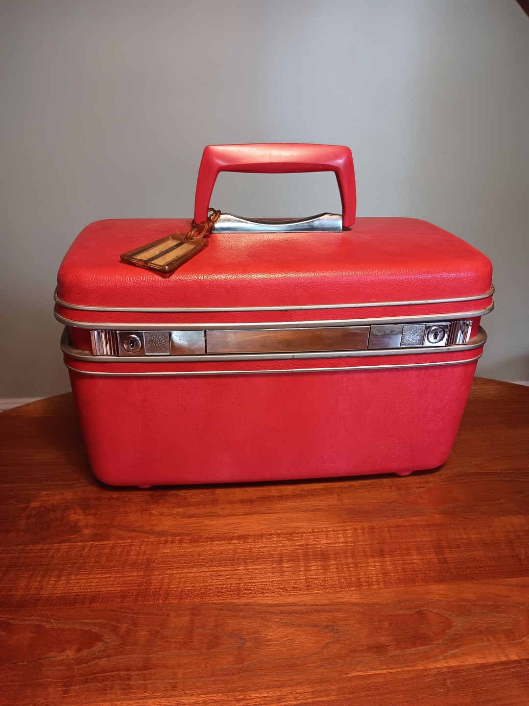 Red Samsonite Train Case Cosmetic Case Vintage Luggage From 1960s - Etsy