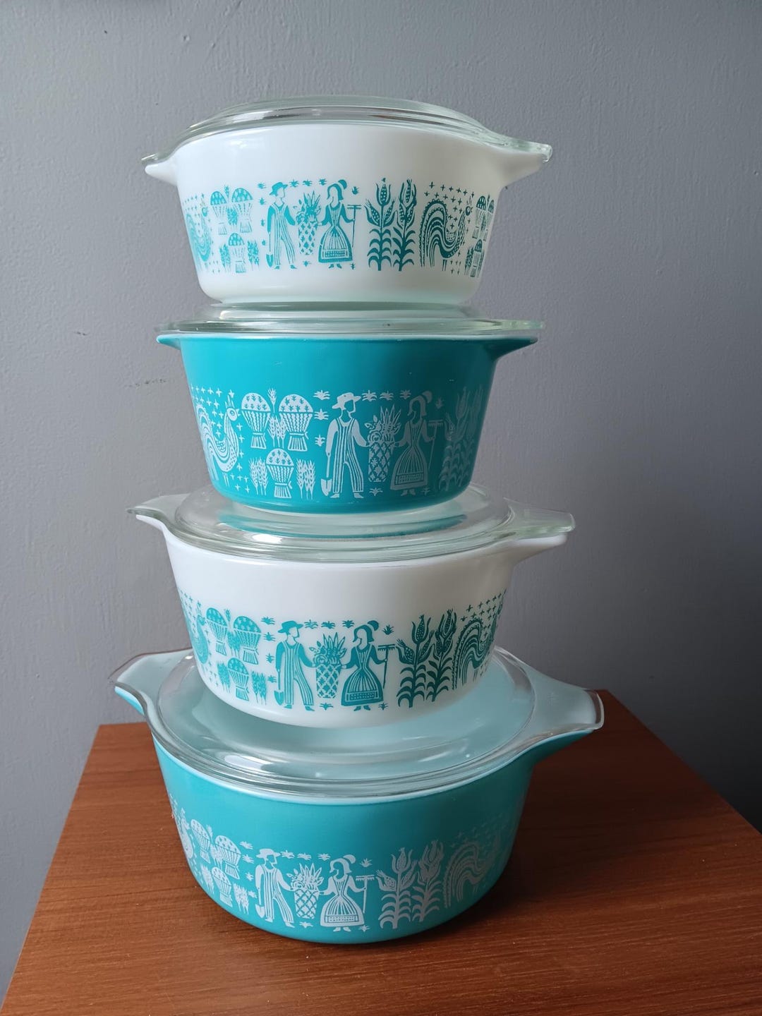 Pyrex Butterprint Casserole Set of 4 - Etsy